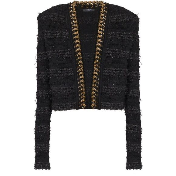 Balmain | Jackets & Coats | Balmain Women Chains Details Side To Side ...